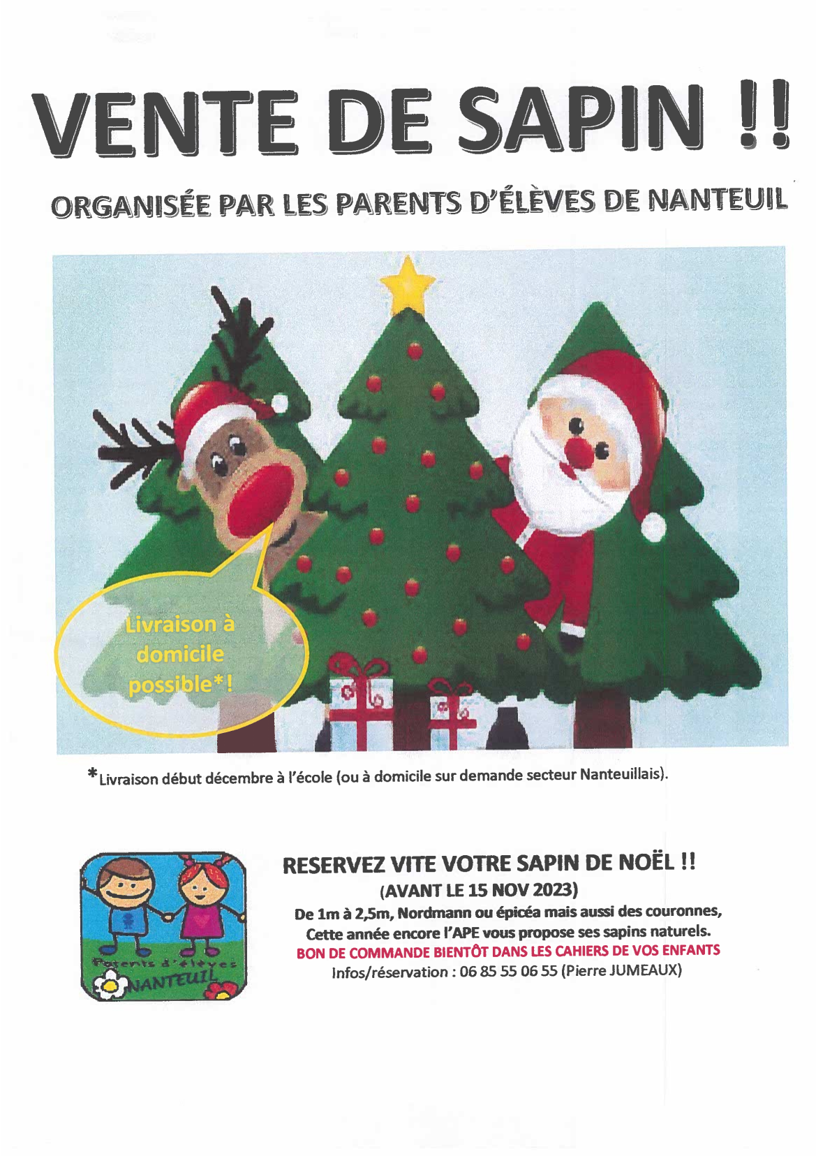 Il est encore temps de commander votre sapin ! (par l’APE Nanteuil ...